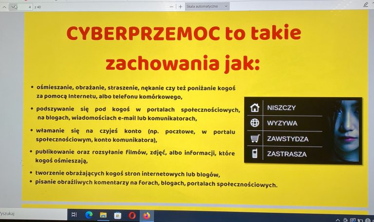 Uczniowie poznawali czym jest cyberprzemoc i jakie są jej konsekwencje ...